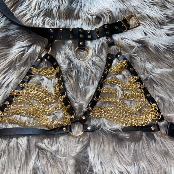 Tops | Harness Leather Top | Poshmark